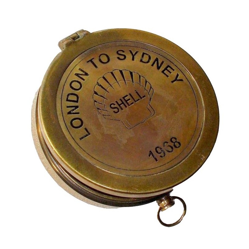 Buy LONDON TO SYDNEY FLAT BRASS COMPASS Nautical online EraKart SALE
